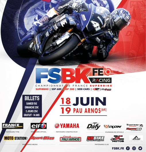 Championnat de France FSBK-FE 2022 Pau-Arnos | FFMoto