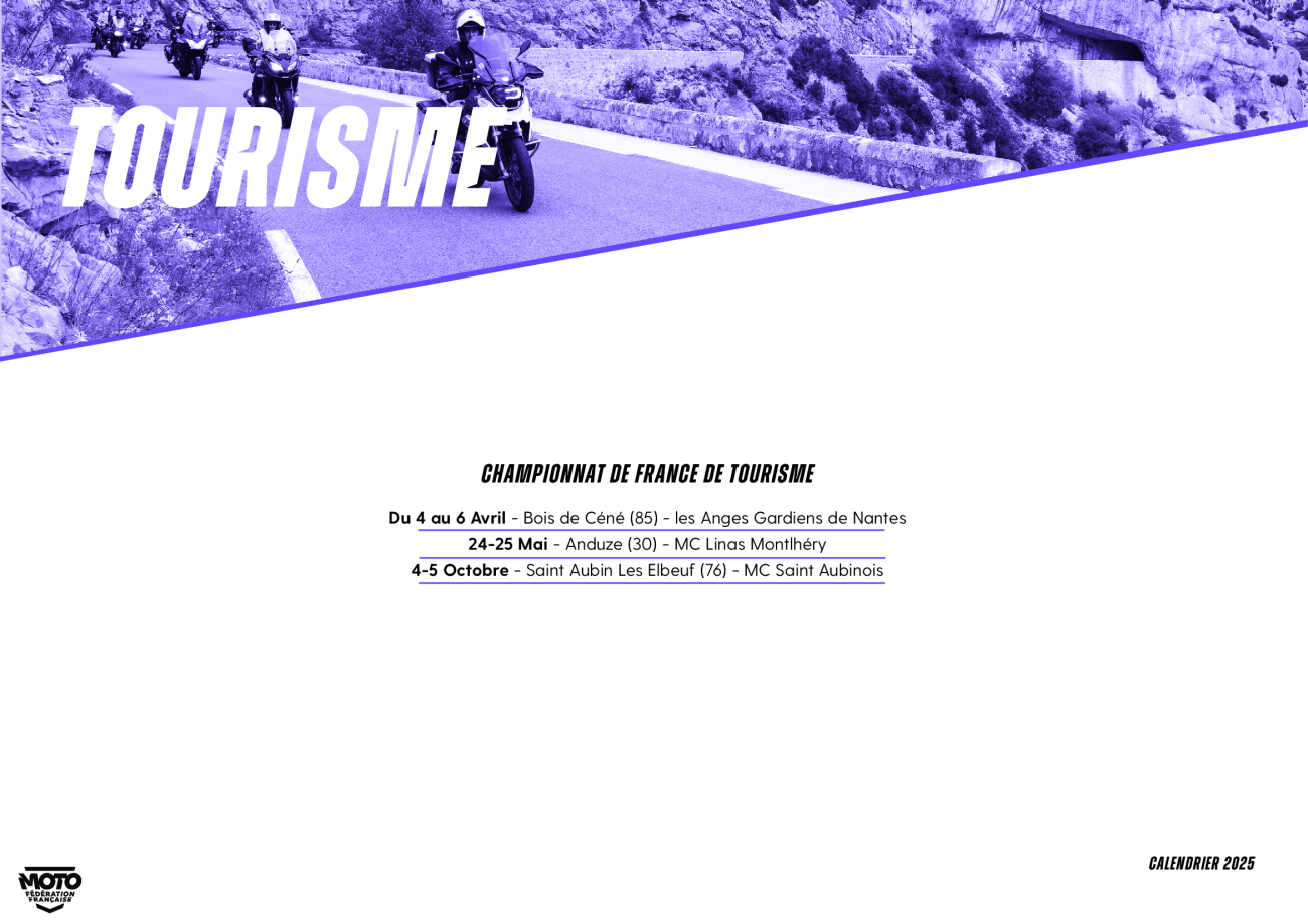 Calendrier 2025 | FFMoto